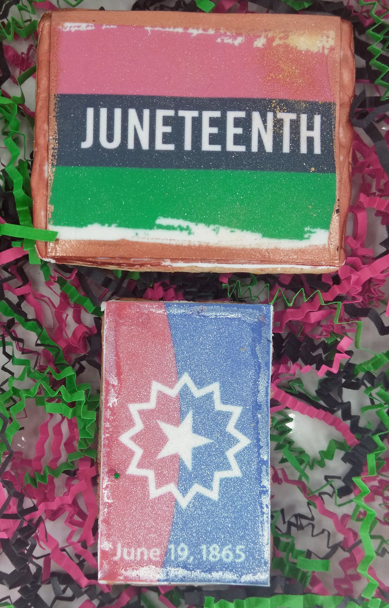 Juneteenth Plaque and Flag Cookies Set – Naomi and Pearl